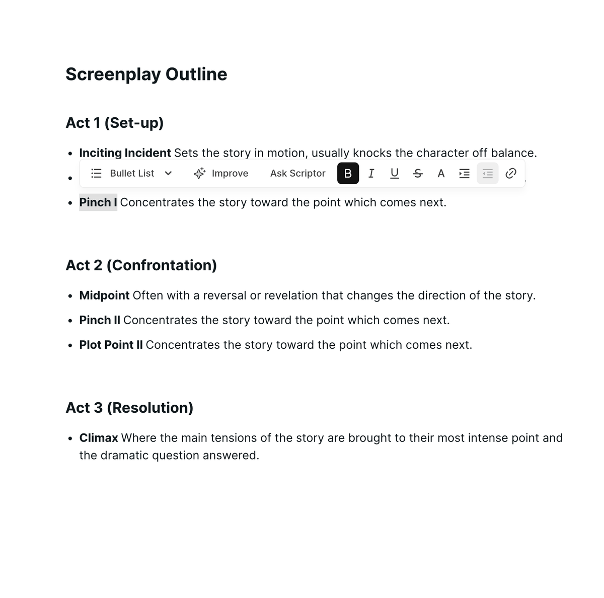 Scriptor | Free Screenwriting Software for Film, TV & Theatre | Scriptor