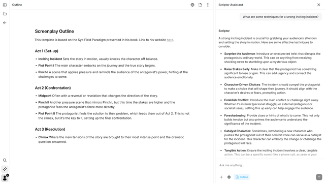 Scriptor | Free Screenwriting Software for Film, TV & Theatre | Scriptor